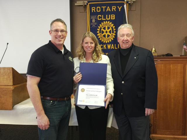 Rotary presents Rockwall County DA Kenda Culpepper with Paul Harris ...