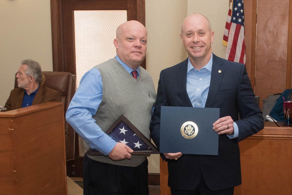 Rockwall County Judge David Sweet Honored with Flag – Blue Ribbon News