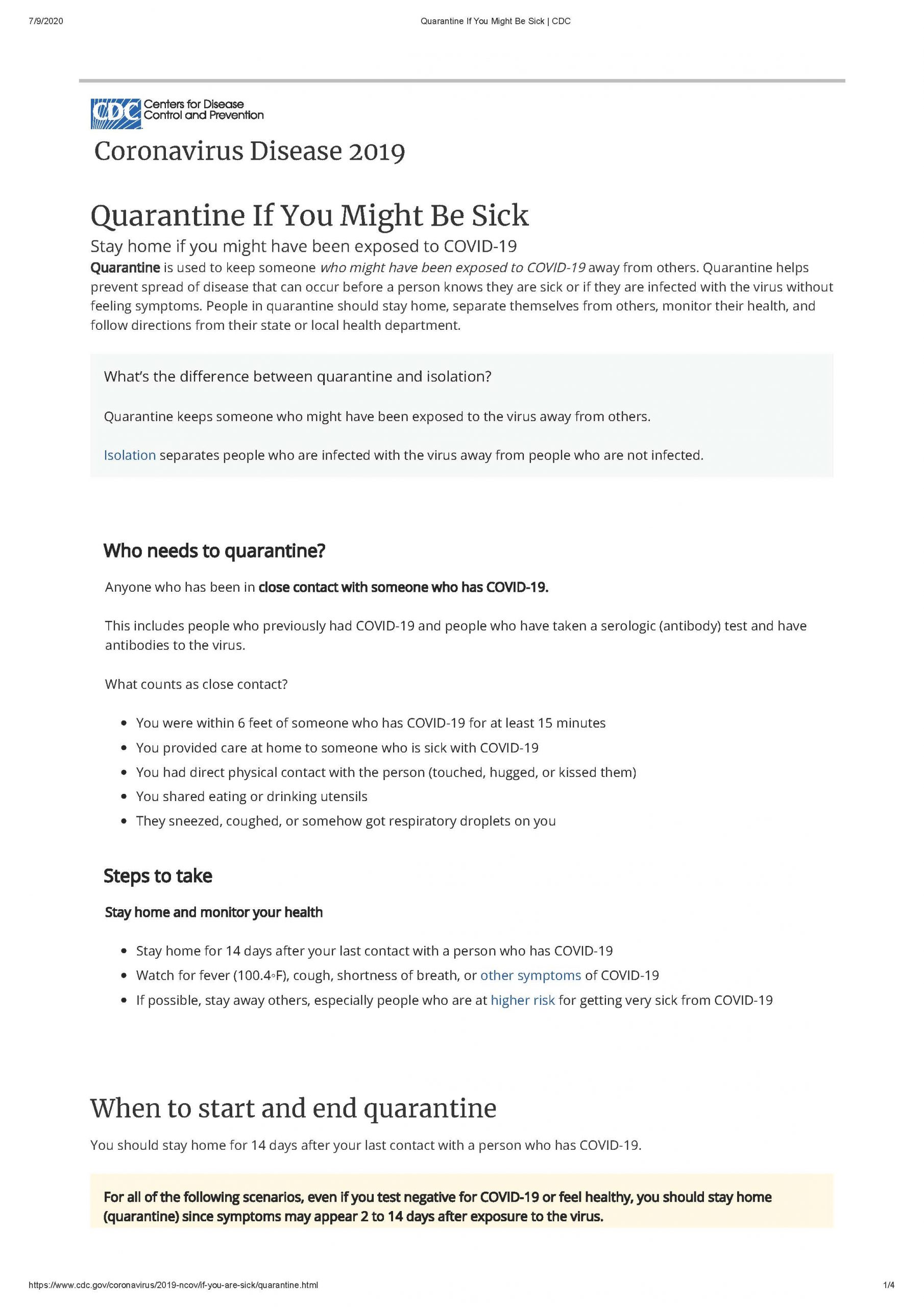 COVID-19 quarantine questions? Rockwall County Office of Emergency ...