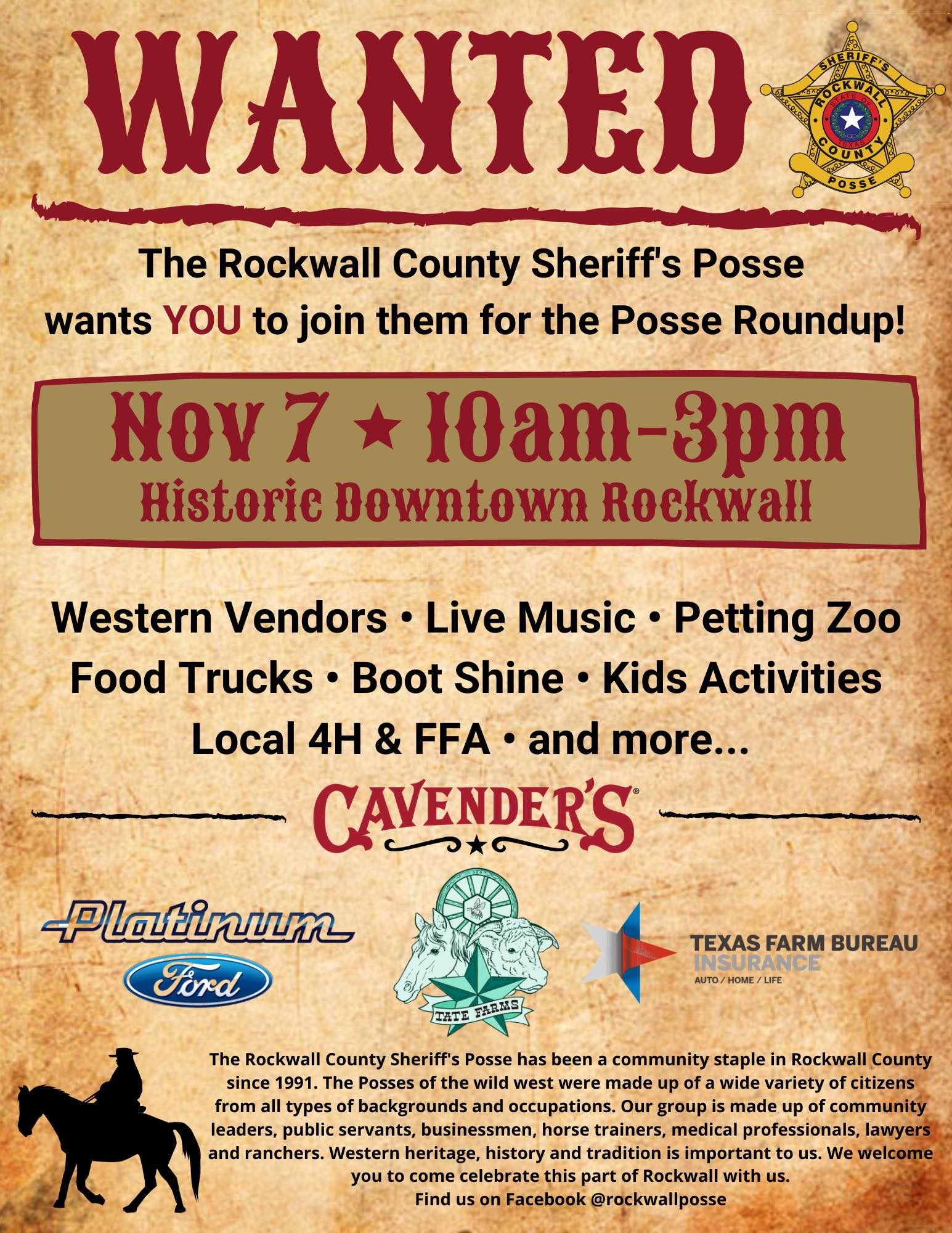 Rockwall County Sheriff’s Posse Round Up to feature western vendors ...