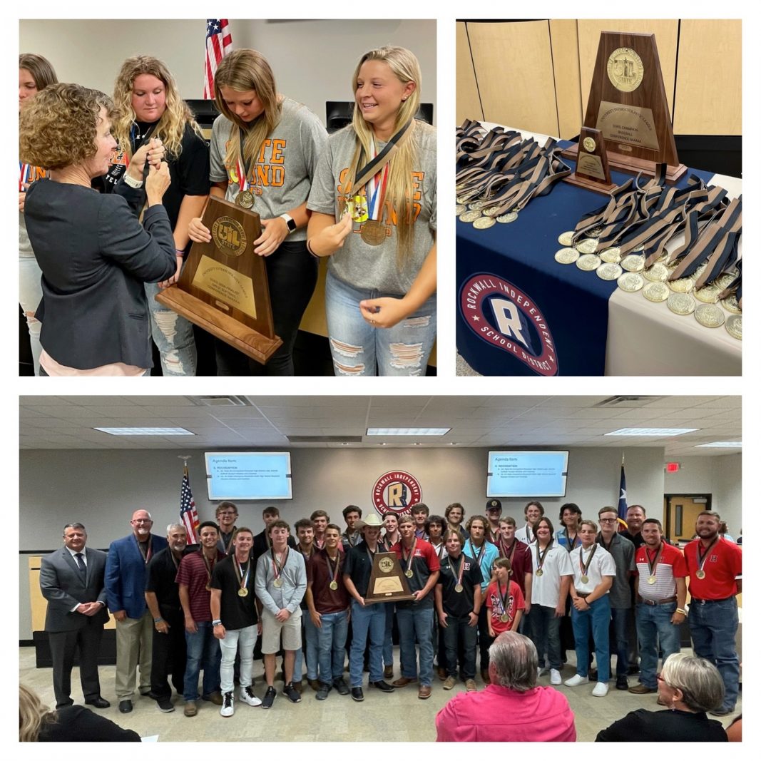 Rockwall ISD Board of Trustees: Principals named, champions recognized ...