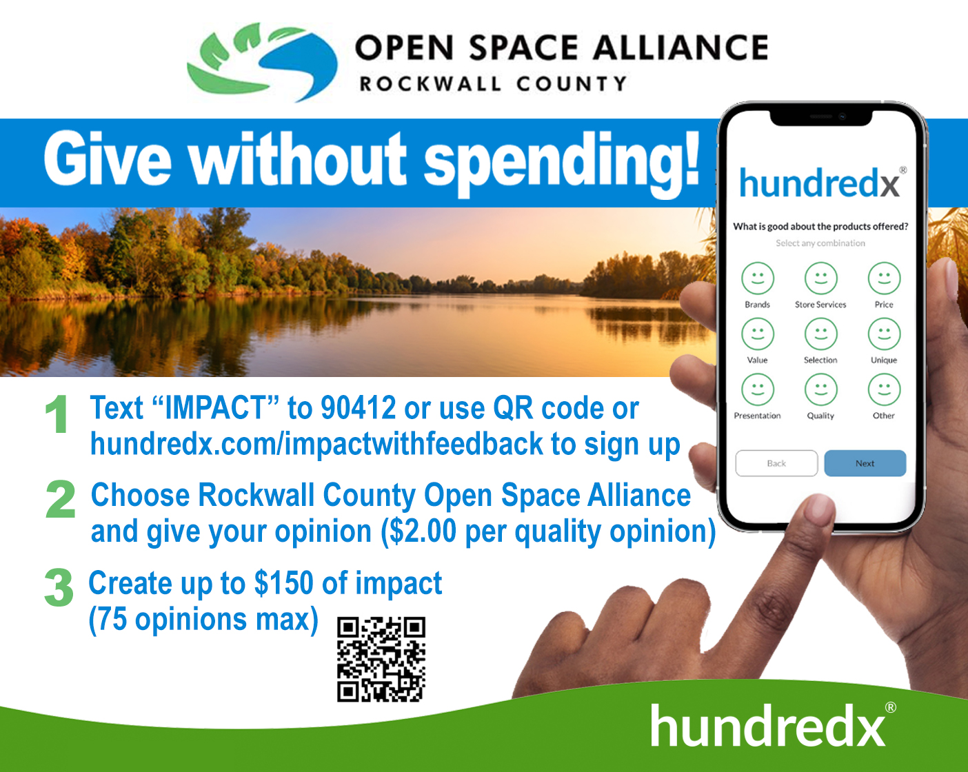 Rockwall County Open Space Alliance partners with HundredX Causes on fundraising project – Blue ...