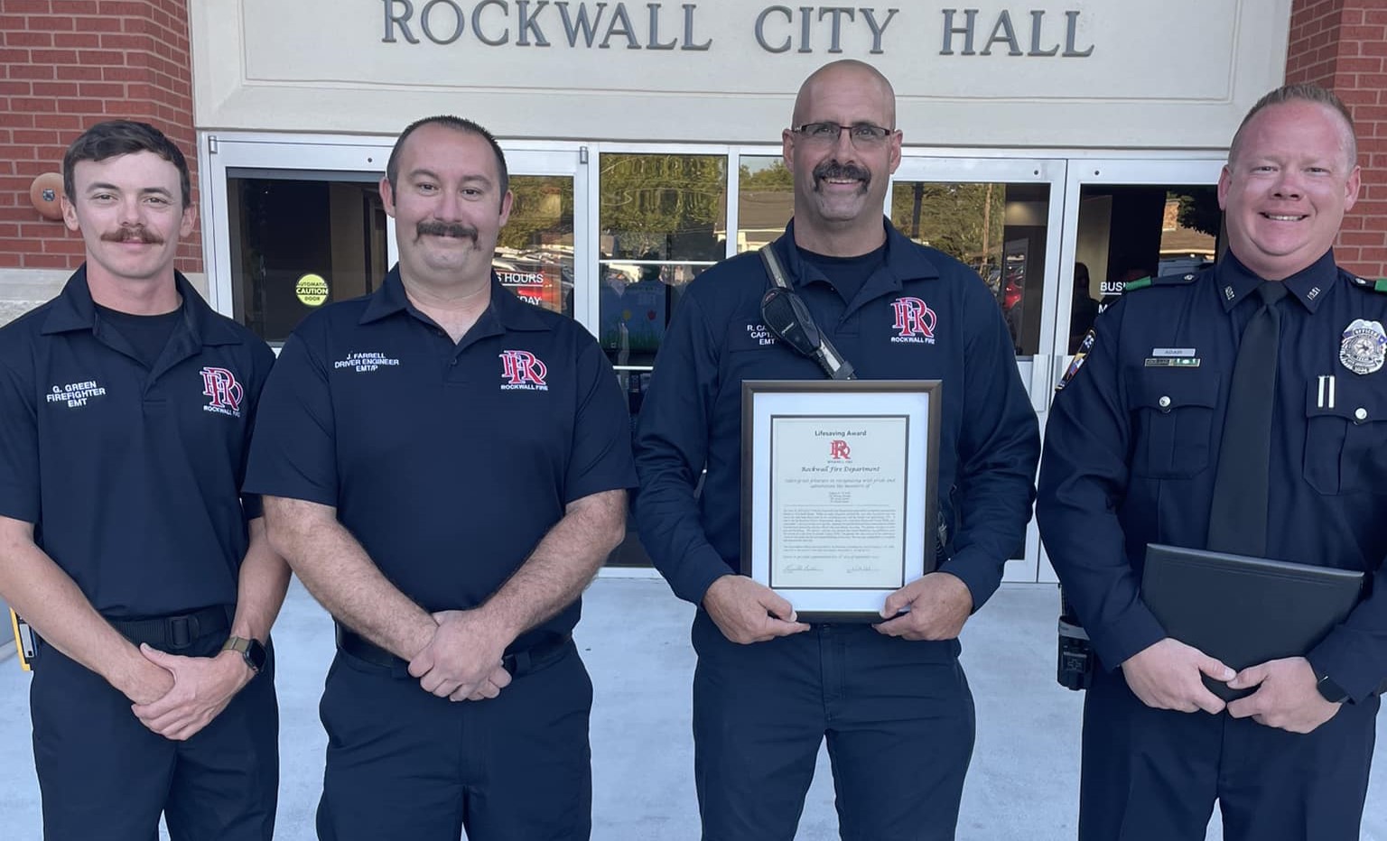 Rockwall first responders honored for saving two-year-old’s life – Blue ...