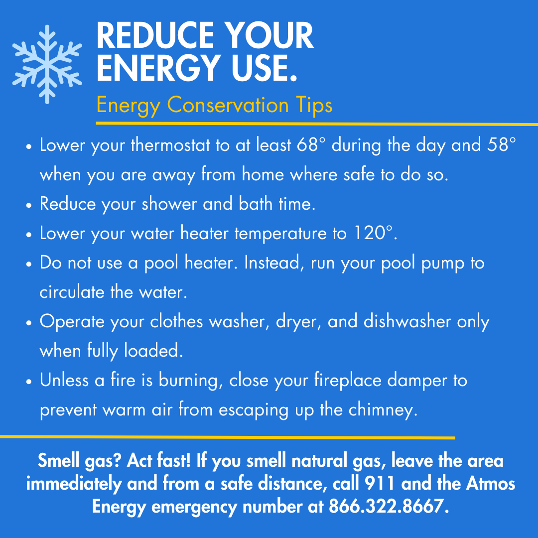 Preparing for bitterly cold temperatures, Atmos Energy offers safety ...