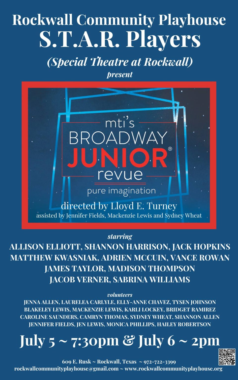 Rockwall Community Playhouse STAR Players to present Pure Imagination ...