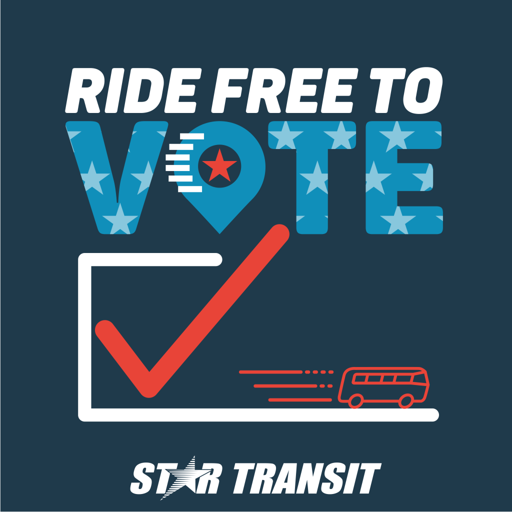 Ride free to vote with STAR Transit – Blue Ribbon News