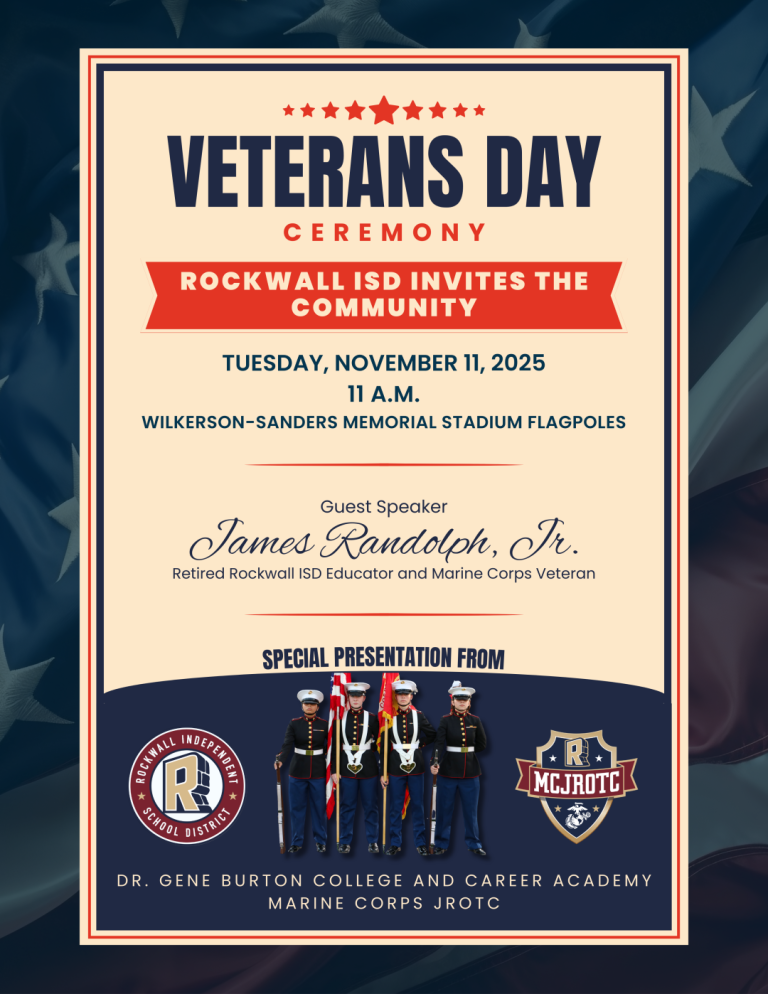 Rockwall ISD invites the community to Veterans Day ceremony – Blue ...