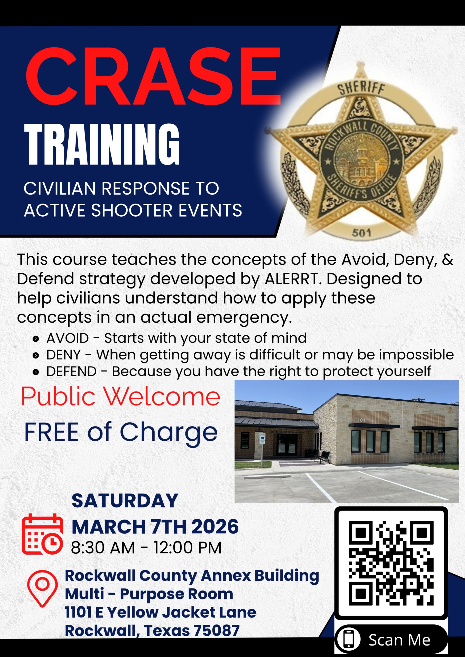 CRASE Training offered by Rockwall County Sheriff’s Office – Blue ...